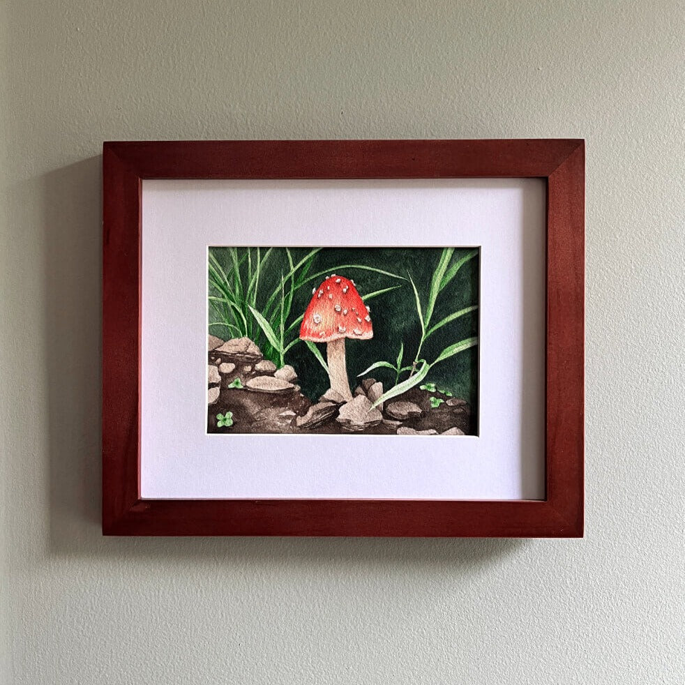 Amanita Muscaria Mushroom Print – Tiny Pine Art
