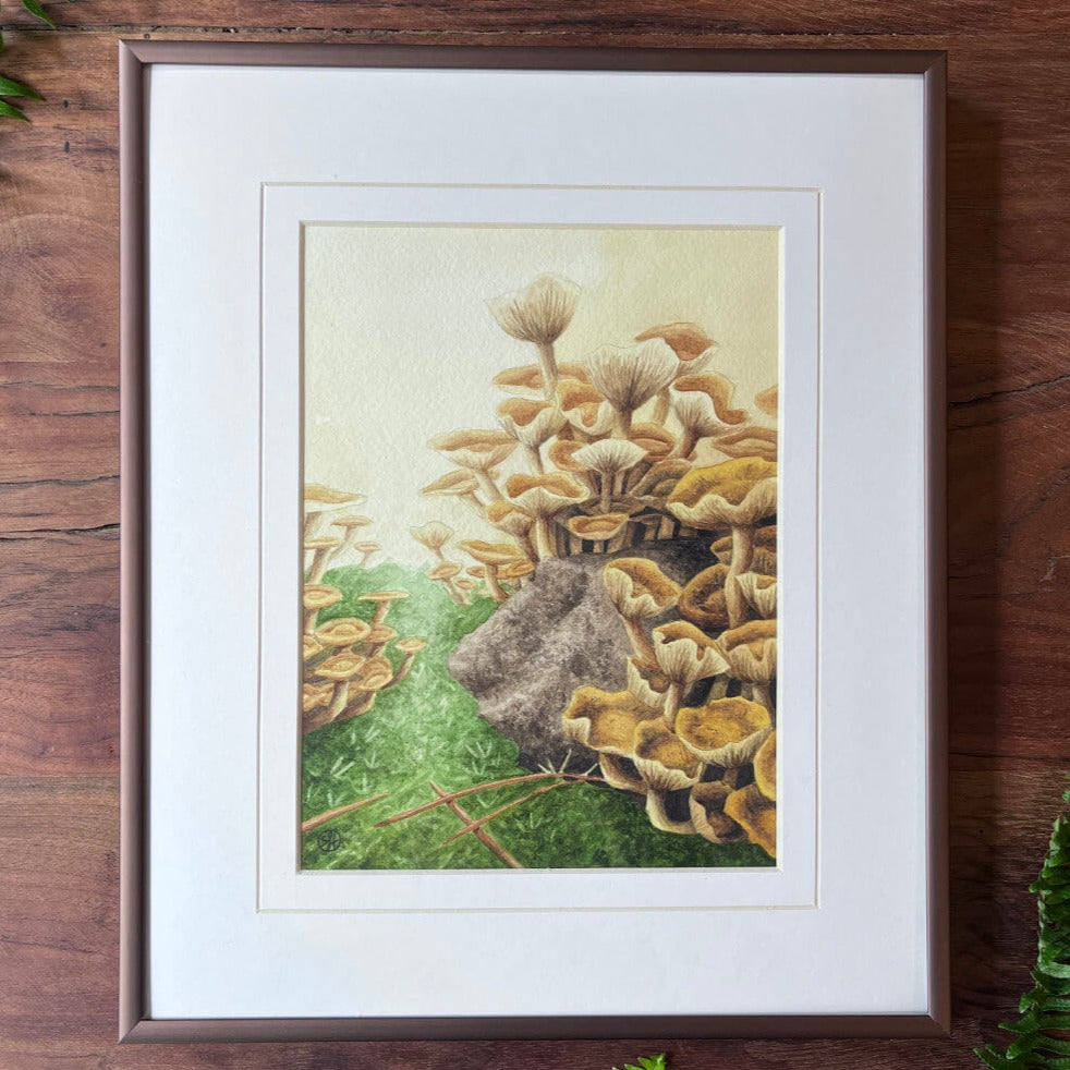 Honey Mushrooms - Original Painting – Tiny Pine Art